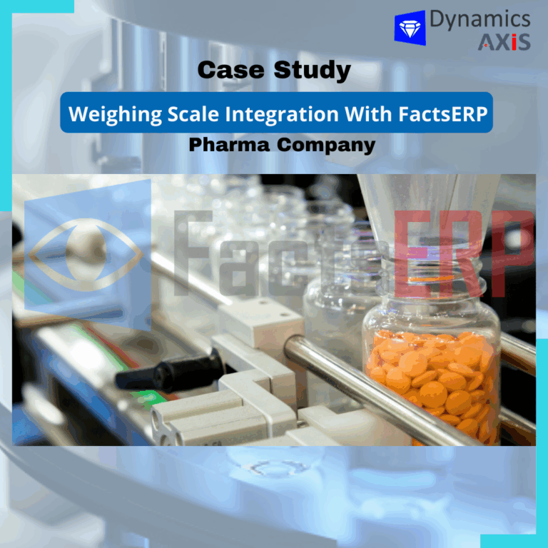 CS2 - Weighing scale integration with ERP for Pharma Company - DynamicsAxis
